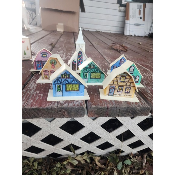 Regency | Holiday | Vintage 96s 8 Pc Regency Alpine Christmas Village ...